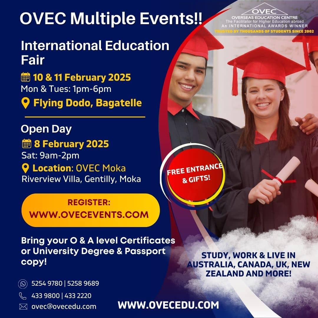 OVEC Multiple Events - International Education Fair 10 & 11 at Flying Dodo and Open Day ...