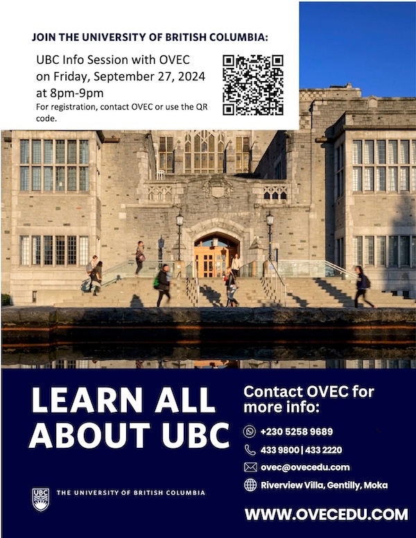 Register for UBC Info Session 27 September 2024 - Overseas Education Centre (OVEC)